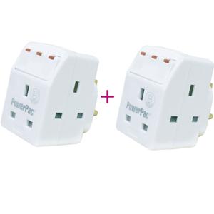 Jual PowerPac Adapter 3 Way With Switch 3 Pin Plug, 2 Pin Plug Adapter ...