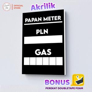 Jual Papan Meteran PAM PLN GAS Acrylic Sign Board Signage Akrilik ...