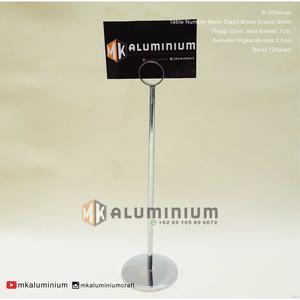 Jual Tiang Nomor Meja Silver atau Card holder - Table Number Menu Stand ...
