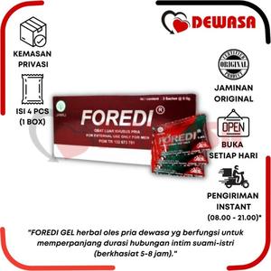Jual Foredi Gel Original - 1 Box (4 Sachet) | Buat Pria Tahan Lama ...