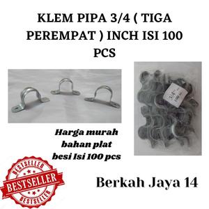 Jual RE09-klem besi plat pipa ukuran 3/4 inch harga murah barang ...