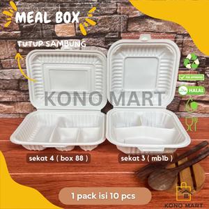 Jual MEAL BOX SEKAT WARNA CREAM / MIKA BOX SEKAT MAKANAN / MEAL BOX ...