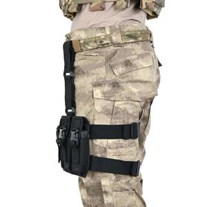 Jual Tactical Quick Release Mp5 Mp7 Drop Leg Triple Magazine Mag Pouch ...