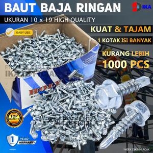 Jual Baut Baja Ringan 10 x 19 MM - 1 Dus - High Quality / Roofing Baut Baja - Kota Depok ...