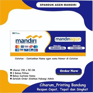 Jual Cetak Spanduk Banner Agen Mandiri Ukuran 150 X 50 Cm New - Kota ...
