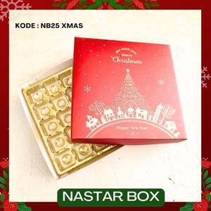 Jual Christmas Box Nastar Sekat Mika / Cookies Gift Box Dus Kemasan ...