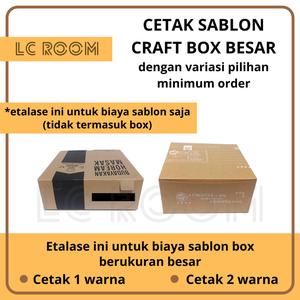 Jual Custom Cetak Print Sablon Logo Gambar Box Kraft Makanan Dus Besar ...