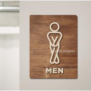 Jual Toilet Sign Laki-laki Unik Kayu| Signage Toilet Unik | Papan Kayu ...