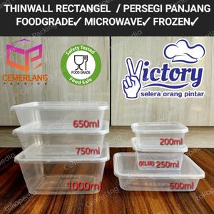 Jual Thinwall Kotak Makan Plastik Rectangle 250Ml 500Ml 650Ml 750Ml 1000Ml - Jakarta Selatan ...