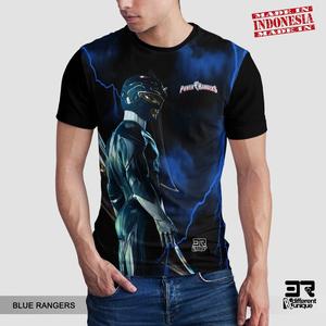 Jual [ COD ] KAOS PRINTING GAMBAR POWER RANGERS BLUE BIRU - BAJU KARTUN ...