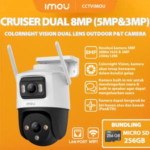 Promo IMOU CRUISER DUAL 8MP (5MP&3MP) DUAL LENS P&T CAMERA FREE MICROSD ...