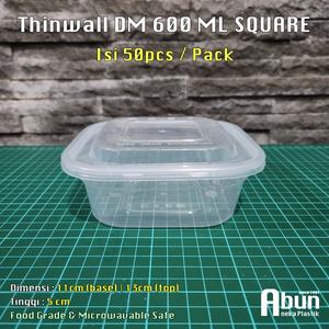 Jual Thinwall Dm Square 600 Ml @50Pcs - Jakarta Selatan - Atmara ...