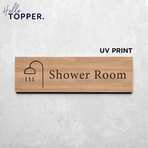 Jual Shower Room Sign Board UV Print Kayu - Kyoto Style Signage - Kota ...