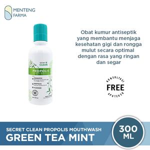 Jual Secret Clean Propolis Antiseptic Mouthwash Green Tea Mint 300 mL ...