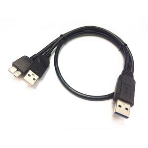 Jual USB 3.0 dual Power Y Bentuk 2 x Tipe A KE Micro B Kabel Hard Drive ...
