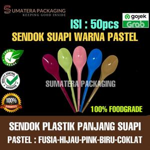 Jual Sendok Makan Plastik Suapi Warna Pastel isi 50 pcs per pack ...