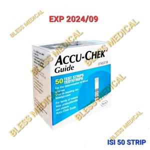 Jual ORI Strip Accu Chek Guide 50 Test Strip/Accu Check Guide Test ...