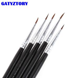 Jual 5 Buah Kuas Rambut Nilon Kualitas Bagus Pena Garis Kait Lukisan ...