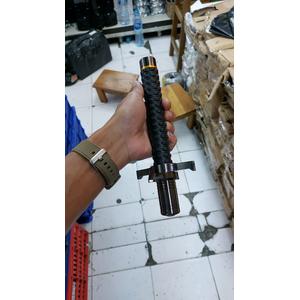 Jual BATON STIK TONGKAT TITANIUM HITAM PENTUNGAN SECURITY POLICE SWORD ...