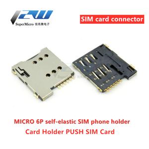 Jual 6 Pin Push Micro Sim Card Slot Holder Slot Connector - Jakarta ...