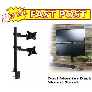 Jual bracket desktop dual monitor komputer desk mount meja clamp lengan ...