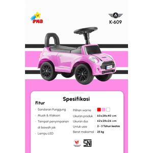 Jual MOBIL-MOBILAN ANAK RIDE ON TOLO CAR MORTEIN PMB K609 - GOWES LAJU ...