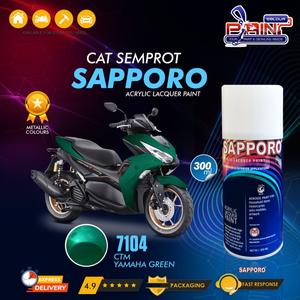 Jual Cat Semprot SAPPORO Paint METALLIC - 7104 CTM Yamaha Green - Kota ...