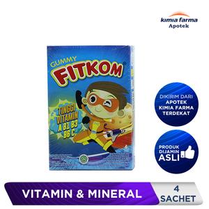 Jual FITKOM GUMMY MULTIVITAMIN DUS 4 SACHET / MULTIVITAMIN / KIMIA ...