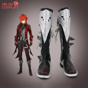 Jual SBluuCosplay Genshin Impact Cosplay Diluc Cosplay Shoes Custom ...