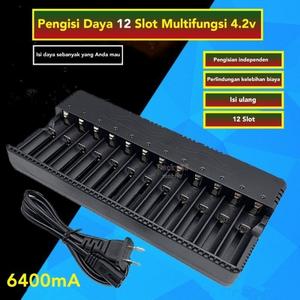 Jual Fast Charging 12 / 10 / 4 Slot Baterai 18650 Smart Charger Battery ...