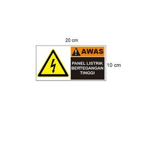 Jual Stiker Vinyl Awas Panel Listrik Tegangan Tinggi Safety Kantor ...