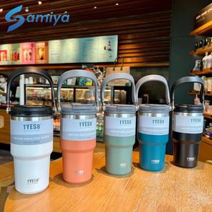 Jual premium tyeso tumbler handle 2in1 ORIGINAL / botol minum portable ...