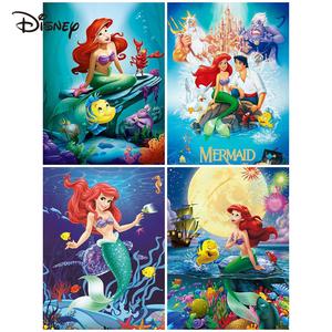 Jual Disney Diy Menggambar dengan Angka Potret Putri Duyung Set Lukisan ...