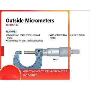 Jual Mitutoyo Outside Micrometer 103 Series Varian ORIGINAL JAPAN PROMO ...