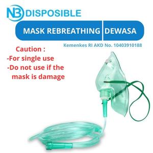 Jual Masker Oksigen Dewasa Rebreathing dan Non-Rebreathing ...