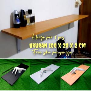 Jual PPC rak dinding kayu/rak dinding gantung/rak ambalan free siku ...