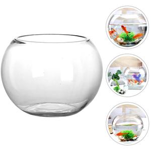 Jual Glass Fish Bowl Desktop Terrarium Small Ball Goldfish Tank Air Pl ...