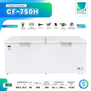 Jual GOLD RSA CHEST FREEZER BOX 688 LITER CF-750H / CF 750H / CF 750 H ...