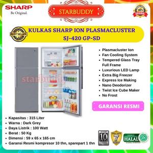 Jual CRNA KULKAS 2 PINTU SHARP SJ-420GP-SD - PLASMACLUSTER ION - - Kab ...