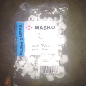 Jual KLEM KABEL MASKO KLEM CLIP KABEL LISTRIK CABLE NO. 10 MM MATRIAL ...
