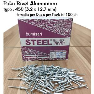 Jual Paku Rivet Alumunium 450 (3,2 x 12,7 mm) - Per dus & per pack isi ...