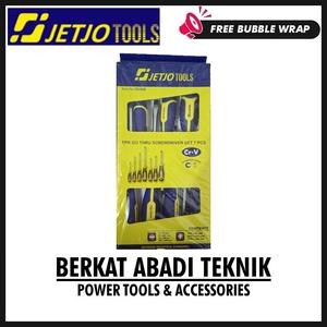 Jual JETJO Obeng TPR Go Thru Set 7 Pcs Screwdriver Ketok Tembus Impact ...