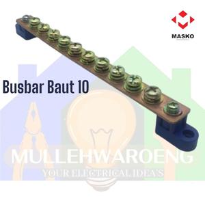 Jual BUSBAR TERMINAL 0 NOL ARDE PLAT TEMBAGA TEBAL ISI 10 SEKRUP MERK ...