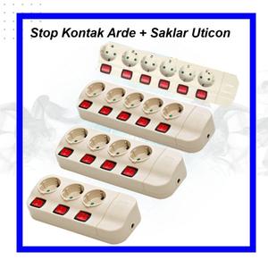 Jual Stop Kontak Arde 3 4 5 6 Lubang + 3 4 5 6 Saklar Uticon - 3 LUBANG+SAKLAR - Kota Medan ...