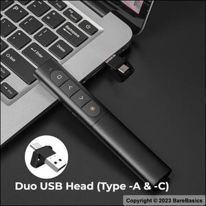 Jual Wireless Presentation Clicker Mac USB-A USB-C Laser Pointer ...