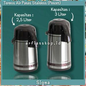 Jual Sigma - Termos Pencet Air Panas Stainless 2,5 & 3 Liter / Termos ...