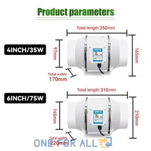 Jual OFA 6"/4" Exhaust Blower Hisap Air Cooling Vent Kipas Ventilasi ...