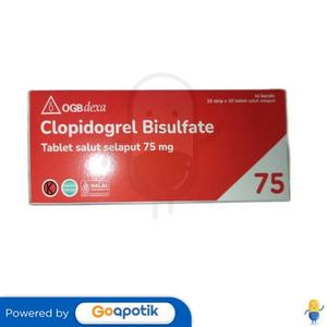 Jual CLOPIDOGREL OGB DEXA MEDICA 75 MG BOX 100 TABLET - Kab. Bekasi ...