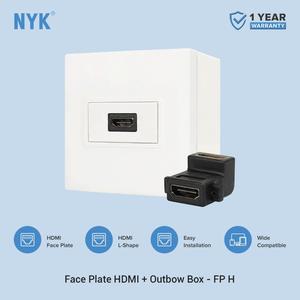 Jual Nyk Wall Face Plate Socket Hdmi Single + Outbow Box - Kota ...