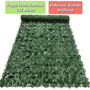 Jual PAGAR TANAMAN 3 METER DAUN RAMBAT HIAS PLASTIK RUMAH ARTIFICIAL ...